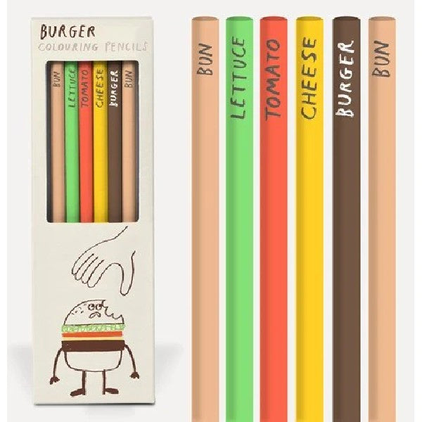 Sharp & Blunt 'Burger' Set of 6 Pencils0 - Paper Tiger