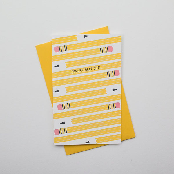 Pencil Congratulations Card - Paper Tiger