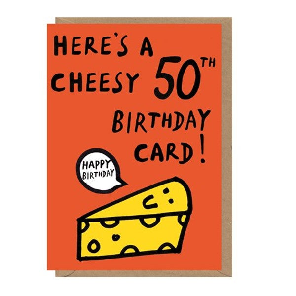 50th Cheesy Card - Paper Tiger