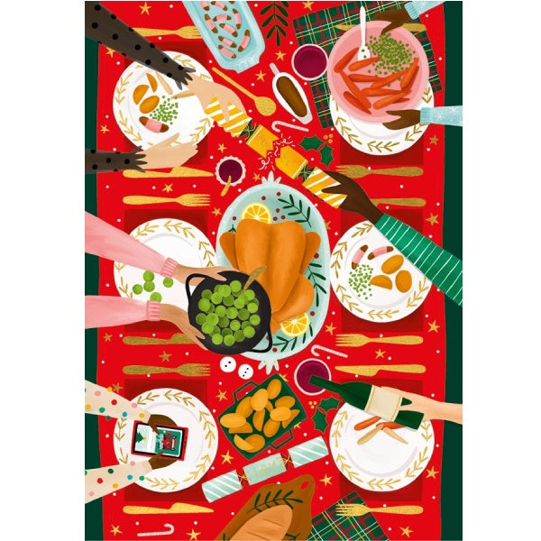 Christmas Dinner Card - Paper Tiger