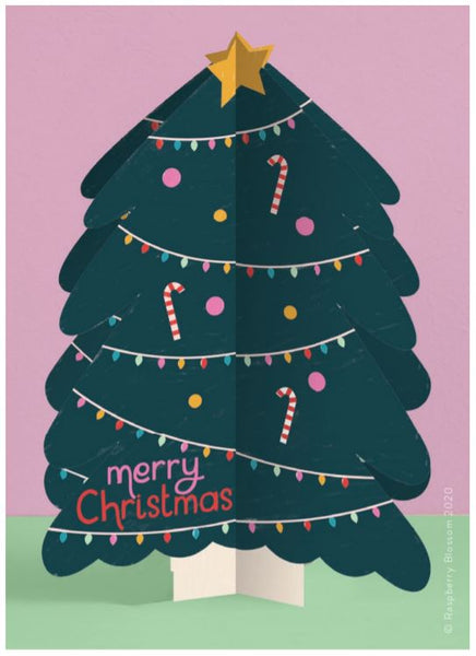 Christmas Tree Fold-out Christmas Card - Paper Tiger