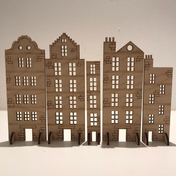 Wooden Edinburgh Tenements - Paper Tiger