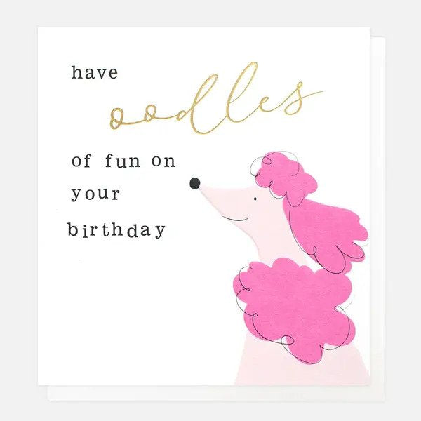 Have Oodles of Fun Poodle Birthday Card - Paper Tiger