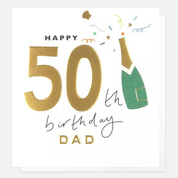 Happy 50th Birthday Dad Card - Paper Tiger