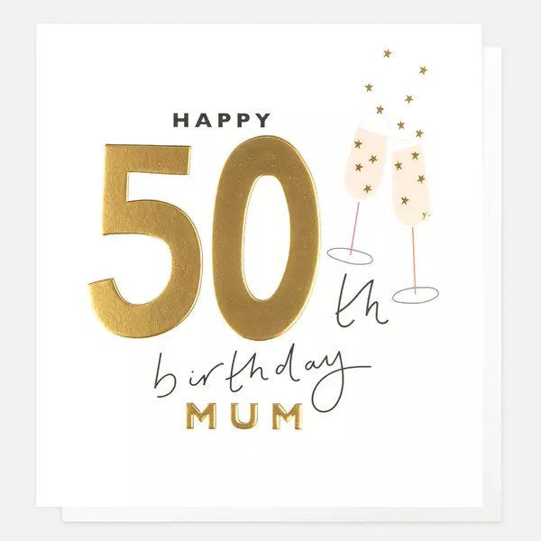 Happy 50th Birthday Mum Card - Paper Tiger
