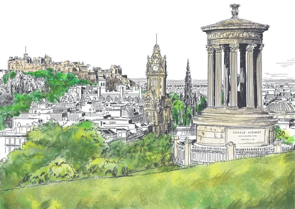 Calton Hill Edinburgh Card - Paper Tiger