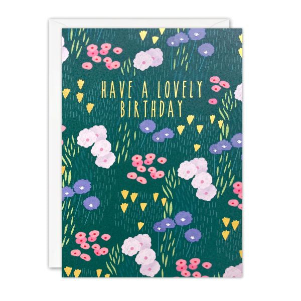 Have A Lovely Birthday Flower Field Card - Paper Tiger