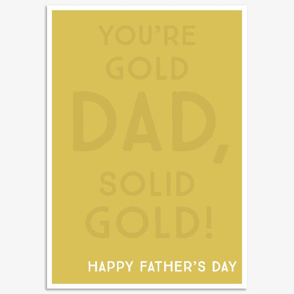 Solid Gold Father's Day Card - Paper Tiger