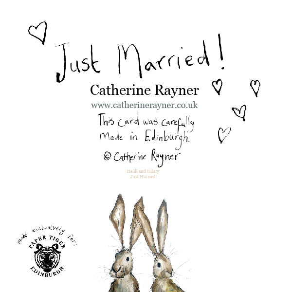 Heidi and Hilary Just Married! Card by Catherine Rayner - Paper Tiger