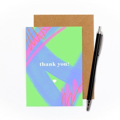 Thank You! Scribble Foiled Card - Paper Tiger