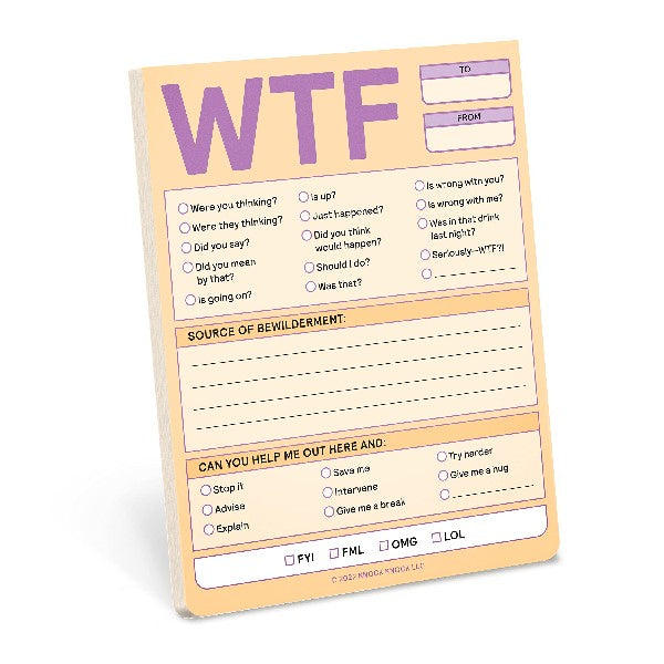 WTF Nifty Note Pad - Paper Tiger
