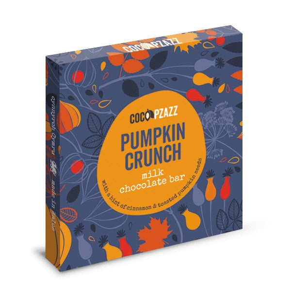 Pumpkin Crunch Milk Chocolate Bar 80g - Paper Tiger