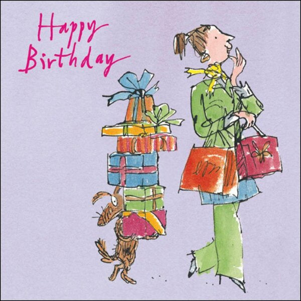 Happy Birthday Shopping Quentin Blake Card - Paper Tiger