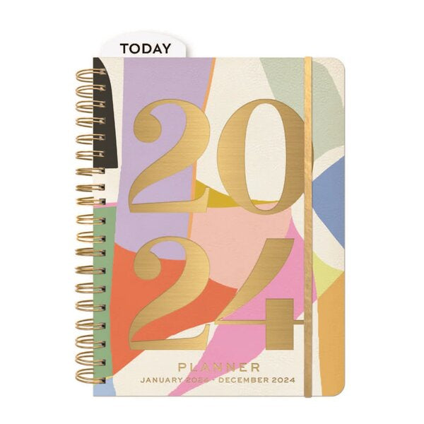 2024 12 Month Planner - Abstract - Paper Tiger