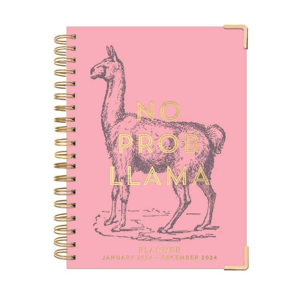 2024 12 Month Planner - No Prob Llama - Paper Tiger