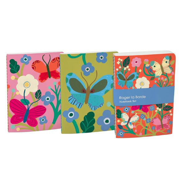 Butterfly Garden Set Of 3 Notebooks - Paper Tiger