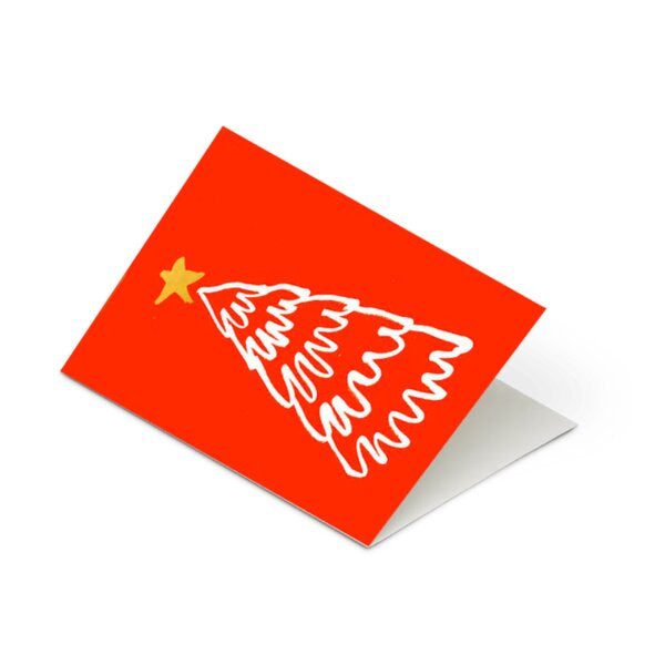 Red Christmas Tree Christmas Card - Paper Tiger