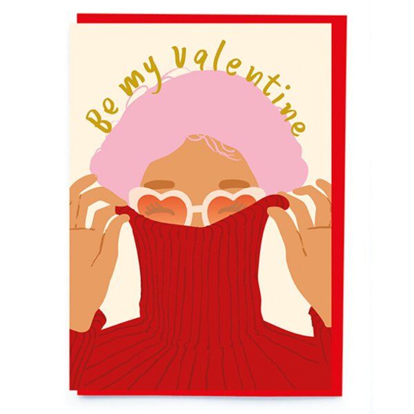 Be My Valentine Polo Neck Card - Paper Tiger