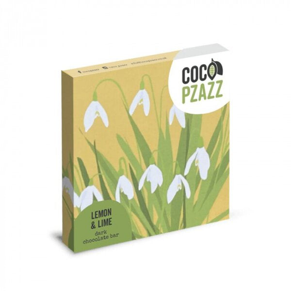 Snowdrop Lemon & Lime Dark Chocolate Bar 80g - Paper Tiger