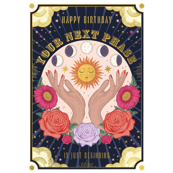 Next Phase Sun & Moon Birthday Card - Paper Tiger