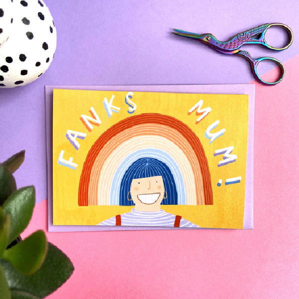 Fanks Mum Rainbow Card - Paper Tiger
