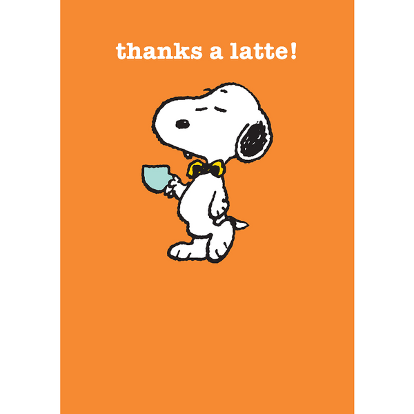 Thanks A Latte Snoopy Card - Paper Tiger
