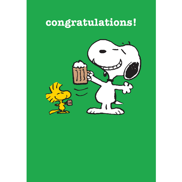 Congratulations Beer Snoopy Card - Paper Tiger