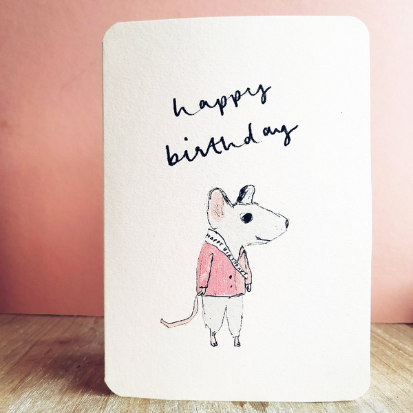 Happy Birthday Mouse Card - Paper Tiger