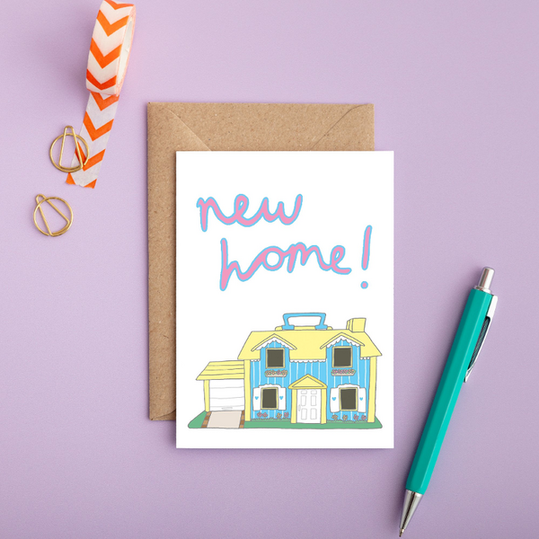 New Home Flowery House Card - Paper Tiger