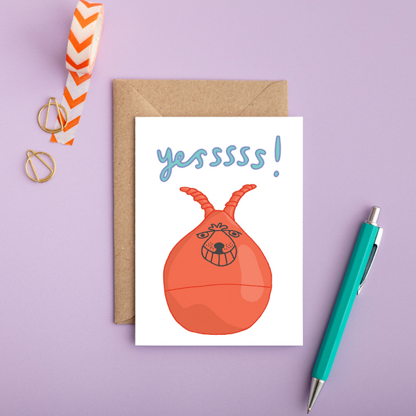 Yesssss Space Hopper Card - Paper Tiger