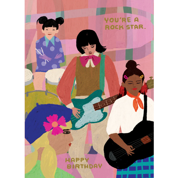 Rocking Girl Band Card - Paper Tiger