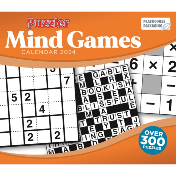 Puzzler Mind Games Desk Calendar 2024 - Paper Tiger