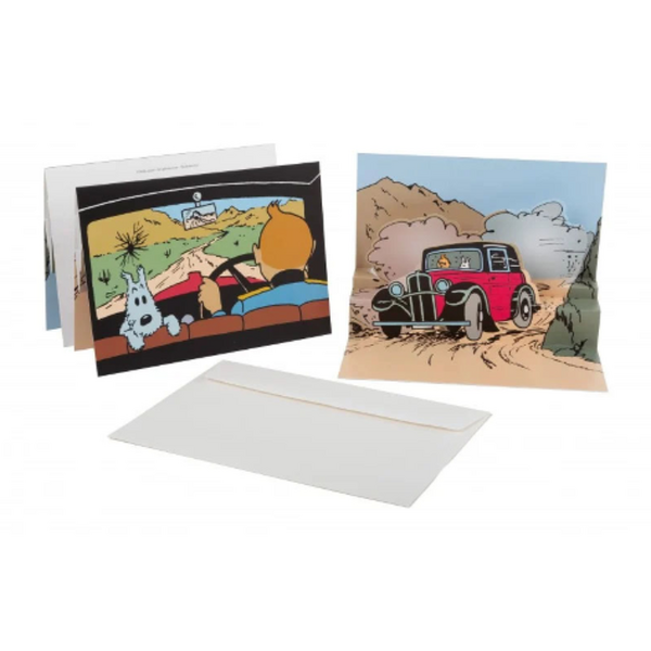Tintin The Broken Ear Pop-up Card - Paper Tiger