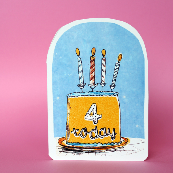 4 Today Cake Card - Paper Tiger