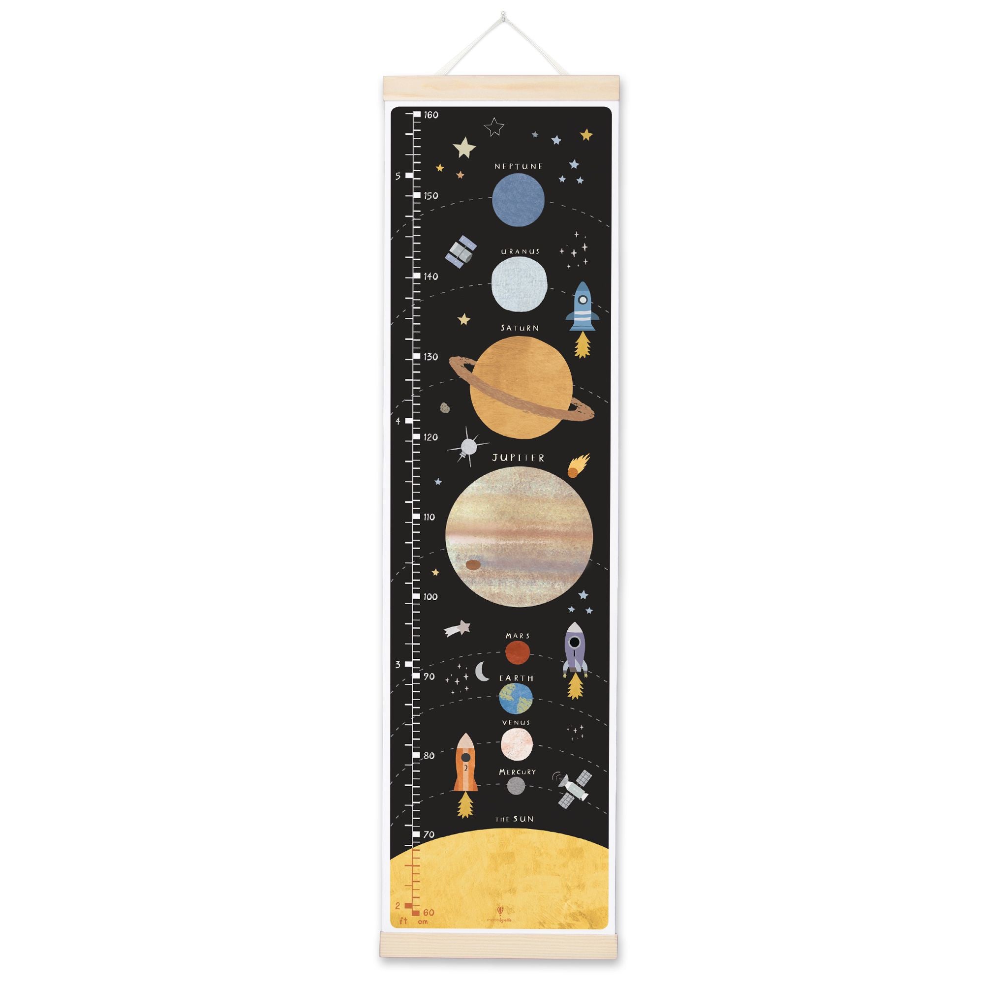Solar System Height Chart - Paper Tiger