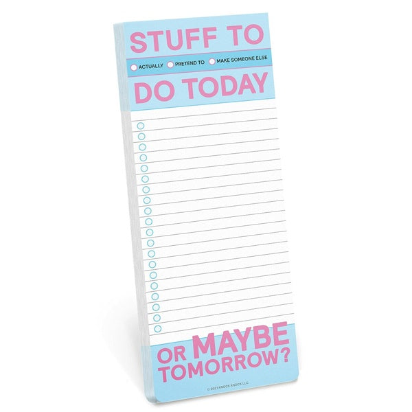 Stuff To Do Today Make-a-List Notepad - Paper Tiger