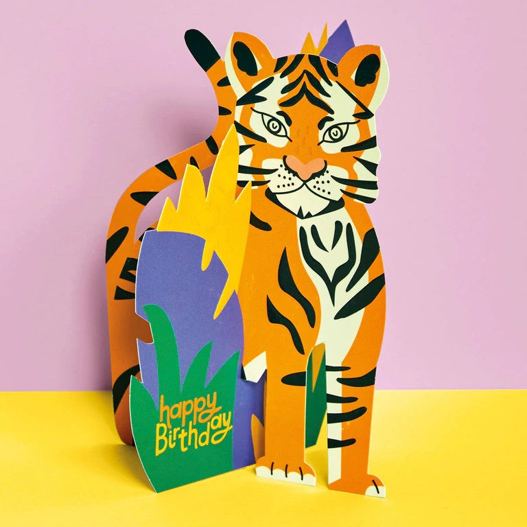 Tiger Fold-Out Birthday Card - Paper Tiger