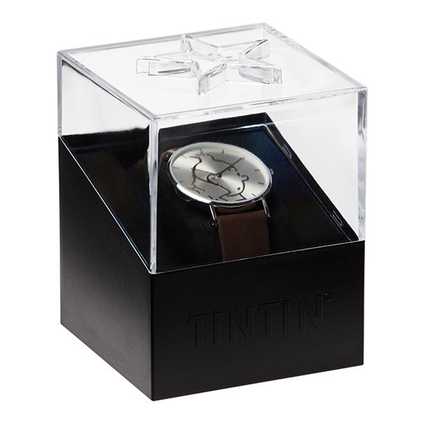 Tintin Watch- Tintin Steel and Brown - Paper Tiger